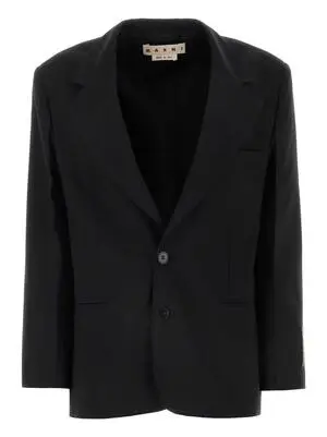 Marni Polyester Stretch Blazer - Black