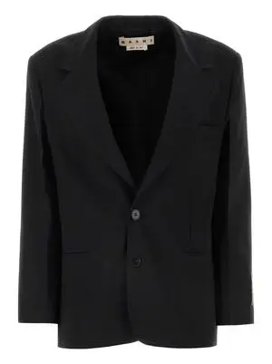 Marni Polyester Stretch Blazer - Black