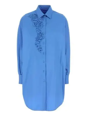 ERMANO SCERVINO Ermanno Scervino Poplin Oversize Shirt - Blue