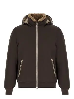Brunello Cucinelli Detachable Hood Down Jacket - Brown