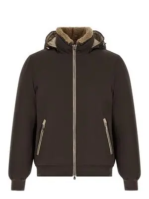 Brunello Cucinelli Detachable Hood Down Jacket - Brown