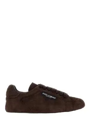Dolce & Gabbana Portofino Suede Sneakers - Brown