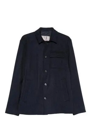 Herno Cashmere-wool Blend Shirt Jacket - Blue