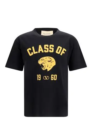 Valentino Garavani Panther Print Cotton T-shirt - Black