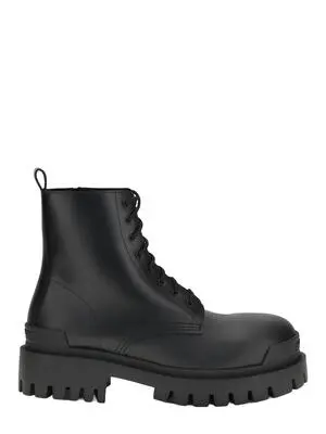 Balenciaga BALENCIAGA Strike Lace-Up Boots Black