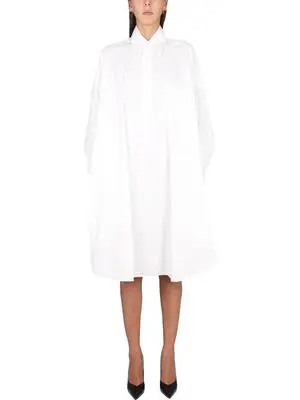 Bottega Veneta Compact Cotton Dress - Cream
