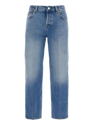 Gucci Denim Jeans With Logo Patch - Multicolor