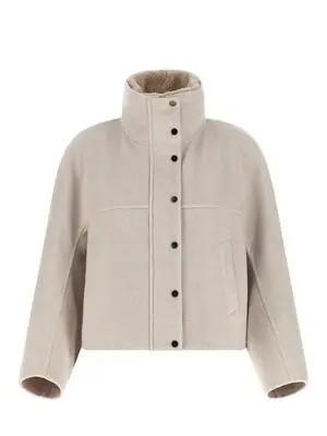 Brunello Cucinelli Cropped Coat - Gray