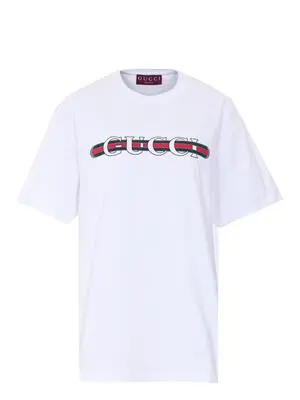 Gucci Web Print T-shirt - White