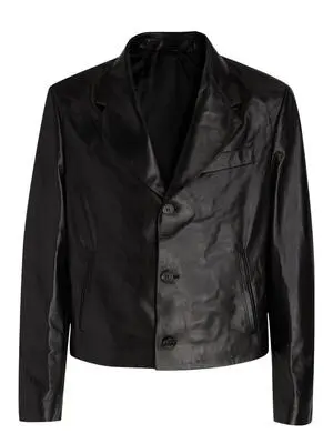 FERRAGAMO Leather Blazer Jacket - Multicolor