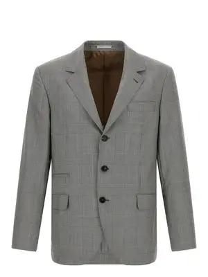 Brunello Cucinelli Brunello Cucinelli Men Prince Of Wales Blazer Gray