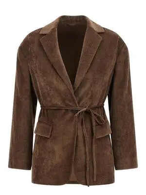 Brunello Cucinelli Velvet Blazer - Brown