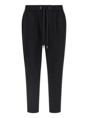 Dolce & Gabbana Logo Plaque Pants - Black