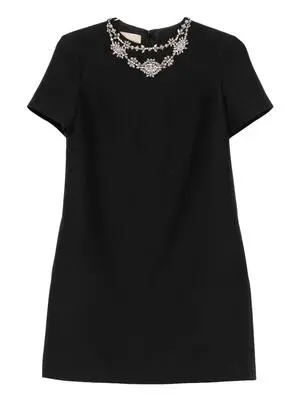 Valentino Garavani Wool And Silk Blend Mini Dress - Multicolor