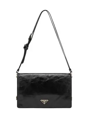 Prada Leather Shoulder Bag - Black