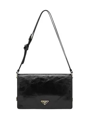 Prada Leather Shoulder Bag - Black