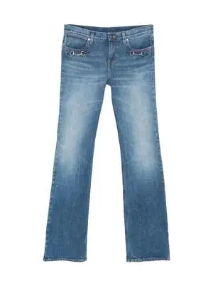 Gucci Denim Flared Jeans - Blue