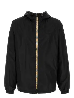 Burberry Burberry Men Black Nylon Windbreaker Cream