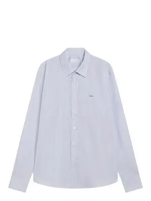 Prada Striped Cotton Poplin Shirt - Blue