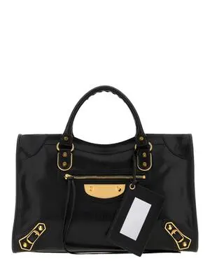 Balenciaga Leather Medium Le City Uptown Handbag - Black