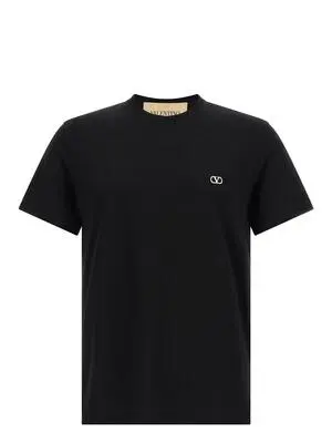 Valentino Garavani Valentino Garavani Men Valentino Garavani 'Vlogo' Embroidery T-Shirt Black