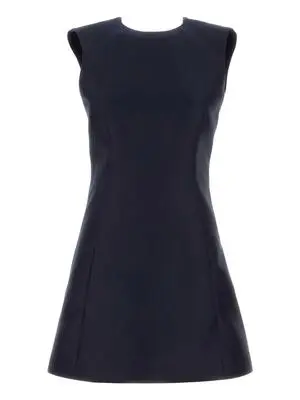 Balenciaga Midnight Wool Blend Mini Dress - Blue