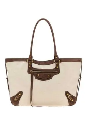 Balenciaga BALENCIAGA Sand Canvas Le City Shopping Bag Brown