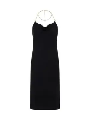 Bottega Veneta Viscose Midi Dress - Black