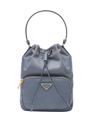 Prada Prada Prada Duet Bucket Bag In Aviator Blue Re-Nylon Women Blue
