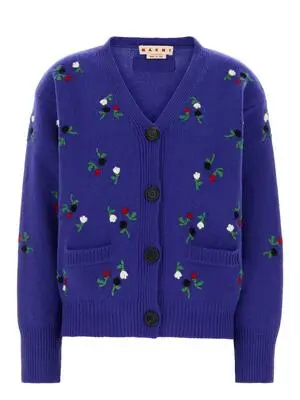 Marni Wool Blend Cardigan - Blue