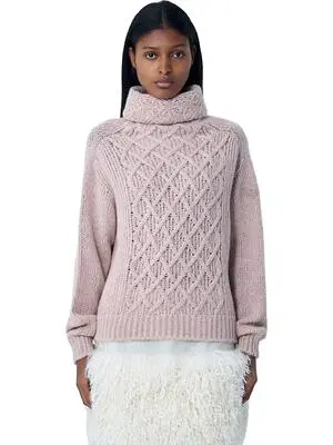 MONCLER Moncler Wool-Blend Cable Knit Sweater