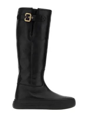 Chloé Leather Delia Boots - Black