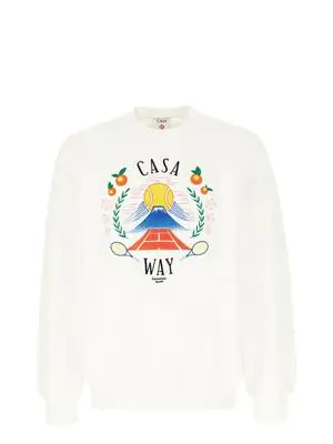 Casablanca Graphic Print Cotton Sweatshirt - Multicolor