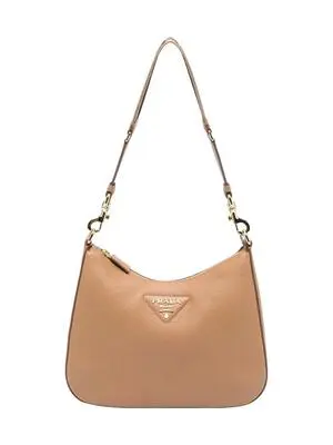 Prada Calf Leather Shoulder Bag - Brown