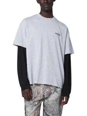 REPRESENT Grey Cotton T-shirt With Logo - Gray