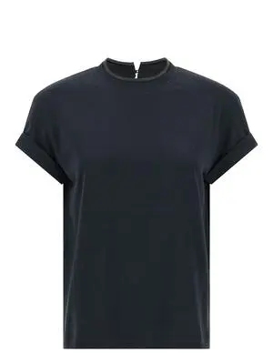 Brunello Cucinelli BRUNELLO CUCINELLI Stretch Cotton T-Shirt Blue