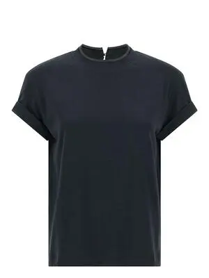 Brunello Cucinelli Brunello Cucinelli Stretch Cotton T-Shirt Blue