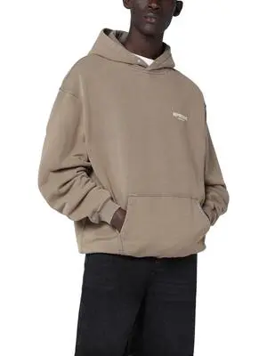 REPRESENT REPRESENT Oversized Cotton Hoodie Cream