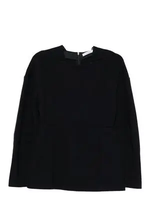 Max Mara Crew Neck Sweater In Wool And Cotton - Multicolor