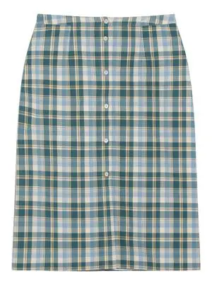 Prada PRADA Check Pattern Pencil Skirt Multicolor