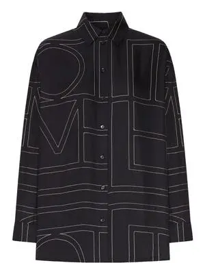 TOTEME Embroidered Silk Shirt - Multicolor
