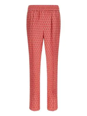 FERRAGAMO Monogram Trousers - Multicolor
