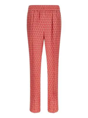 FERRAGAMO Monogram Trousers - Multicolor