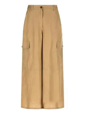 Max Mara Linen Cargo Pants - Cream
