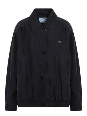 Prada Silk Blouson - Blue