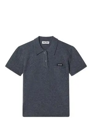 Miu Miu Cashmere Polo Shirt - Gray