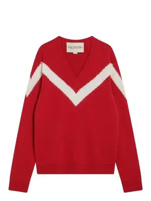 Valentino Garavani Vlogo Bow Sweater - Red