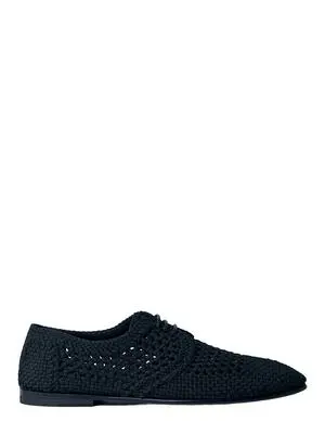 Dolce & Gabbana Woven Derby Shoes - Black