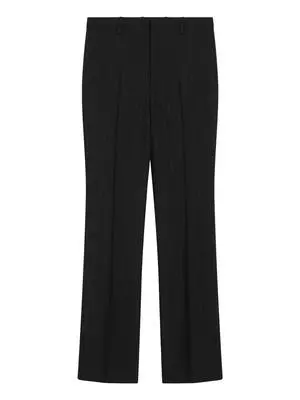 Gucci Wool Pinstripe Trousers - Black