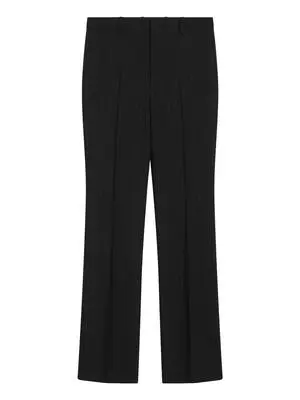 Gucci Wool Pinstripe Trousers - Black